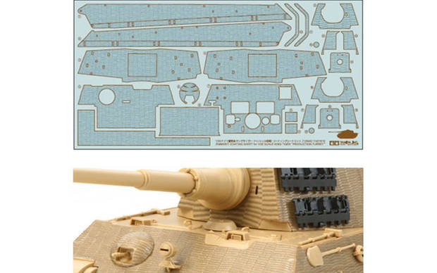 Zimmerit Coating Sheet - King Tiger Production Turret - Tamiya 12648 ...