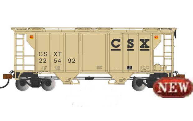 PS-2 Two-bay Covered Hopper - Late Version - CSX #225492 - Bachmann Trains 73507 | kingshobby.com