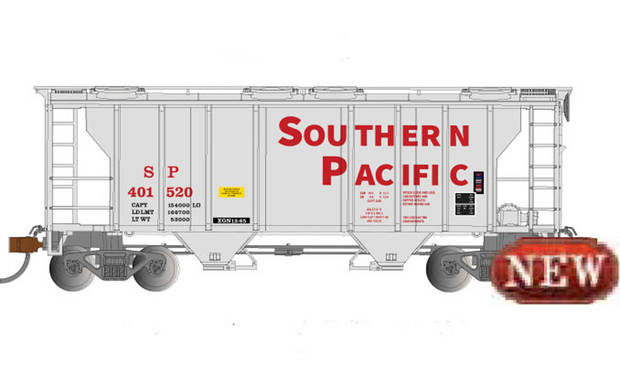 PS-2 Two-bay Covered Hopper - Late Version - Southern Pacific #401520 ...
