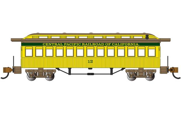 Old Time Coach Car Central Pacific #12 - Bachmann Trains 13452 ...