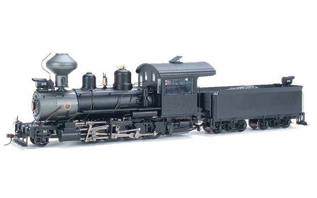 Baldwin Outside Frame 2-8-0 Consolidation with Metal Gears - Painted Unlettered, Black ...
