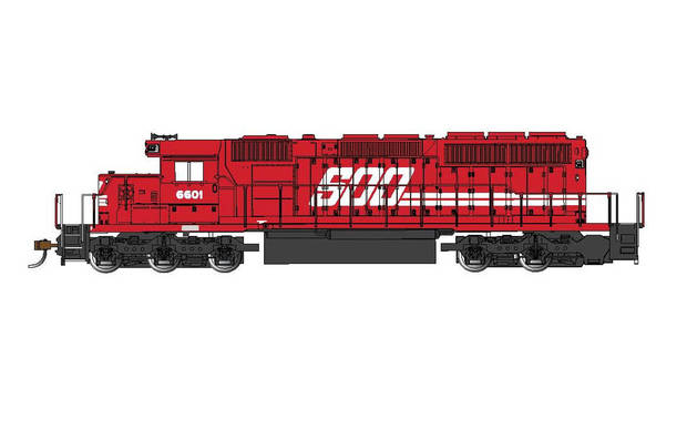 EMD SD40-2 - Soo Line 6601 (white, red, black) - Bachmann Trains 67030 | kingshobby.com
