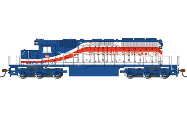 Milwaukee Road #156 - EMD SD40-2 with All Wheel Drive, DCC Economi - Bachmann Trains 67208 ...