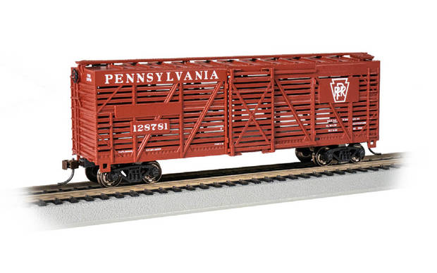Stock Car - Pennsylvania Railroad #128781 - Bachmann Trains 71566 ...