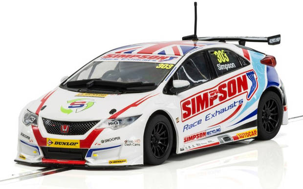 Honda Civic Type R NGTC - BTCC 2017 Matt Simpson - Scalextric C3915 ...