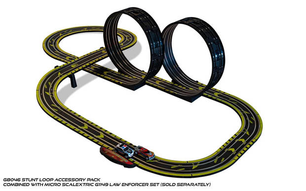 Micro Scalextric Track Stunt Extension Pack - Stunt Loop - Scalextric ...