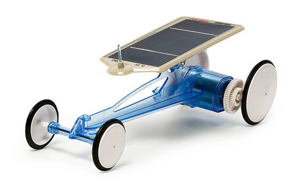 Solar Car Assembly Kit Clear Blue Body - Tamiya 76012 | kingshobby.com