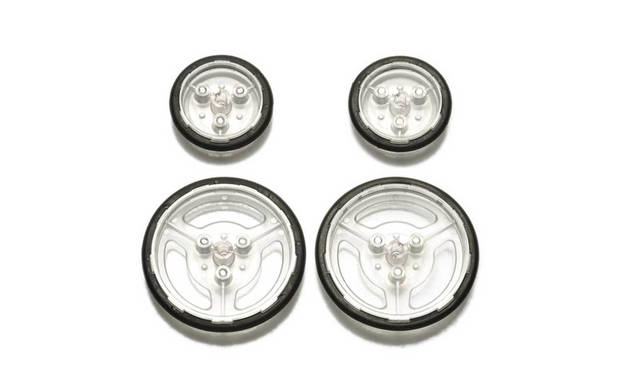 Slim Tire Set, 36mm, 55mm Dia-Clear Wheels - Tamiya 69915 | kingshobby.com