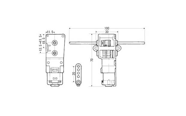 3-Speed Crank Axle Gearbox - Tamiya 70093 | kingshobby.com