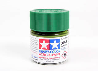 Flat Green XF-5 Flat Acrylic - 23ml Bottle - Tamiya 81305 | kingshobby.com