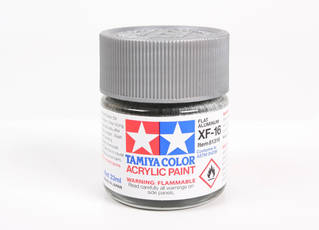 Flat Aluminum XF-16 Flat Acrylic - 23ml Bottle - Tamiya 81316 ...